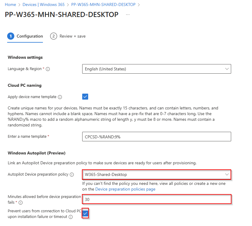 Windows 365 Frontline Shared: How to Use Device Preparation Policy for ...